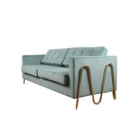 China Fabric Upholstery Velvet Couches Luxury Modern Sofa For Living Room W 85cm for sale