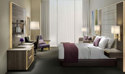 China Plywood MDF Modern Luxury Bedroom Furniture For Hotel for sale