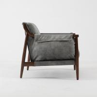 China Fabric Upholstered Solid Wood Frame Accent Chair Nordic Style for sale