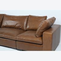 China Cow Leather 3 Seater  Modern Leather Sofa Set For Living Room for sale