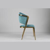 China Upholstered Sillas Blue Velvet Dining Chair For Kitchen Modern Nordic for sale