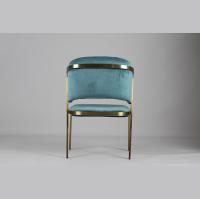 China Upholstered Sillas Blue Velvet Dining Chair For Kitchen Modern Nordic for sale