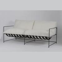 China Lazy Cloth Art Iron Art Loveseat Sofa For Reading Leisure Light Luxury for sale