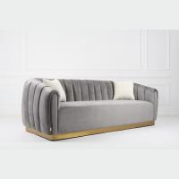 China Living Room Leisure Velvet Long Sofa American Style Modern for sale