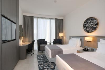 China PU Leather Hotel Room Furniture Set OEM Available Modern Style 5 Star for sale