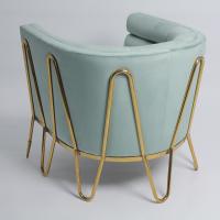 China Luxury Comfortable Velvet Living Room Chair Stainless Steel for sale
