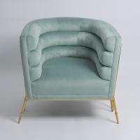 China Luxury Comfortable Velvet Living Room Chair Stainless Steel for sale