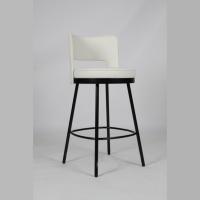 China White Cushion Metal Foot Stool For Living Room Modern Luxury for sale