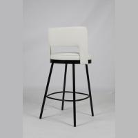 China White Cushion Metal Foot Stool For Living Room Modern Luxury for sale