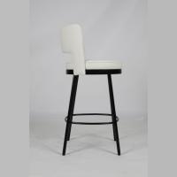 China White Cushion Metal Foot Stool For Living Room Modern Luxury for sale