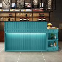 China Iron Type Arc Modeling Modern Bar Counter Custom Made for sale