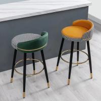 China Luxury Star Hotel Bar Furniture Stool Rotating PU High Chair for sale