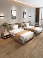 China Luxury style solid wood Upholstered fabric hotel bedroom furniture for sale