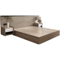 China Luxury style solid wood Upholstered fabric hotel bedroom furniture for sale
