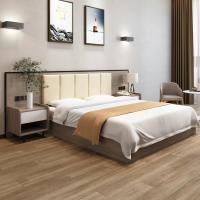China Luxury style solid wood Upholstered fabric hotel bedroom furniture for sale