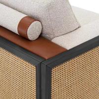 China wooden frame rattan woven backrest and armrest  Luxury Hotel Bedroom Furniture for sale