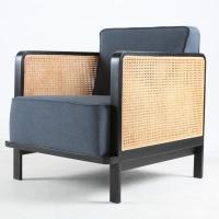 China Hotel Furniture Thick Cushion Lounge Chair Armchair Metal Frame for sale