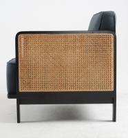 China Hotel Furniture Thick Cushion Lounge Chair Armchair Metal Frame for sale