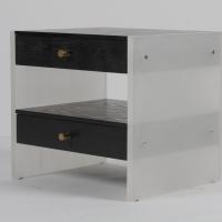 China Solid Walnut Hotel Bedside Tables With Elegant Lucite Sideboard for sale