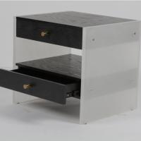 China Solid Walnut Hotel Bedside Tables With Elegant Lucite Sideboard for sale