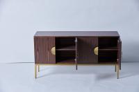 China Solid Wood Modern Freestanding Bathroom Cabinet With Metal Legs for sale