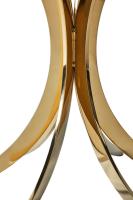 China Crystal Round Living Room Marble Coffee Table Golden Stainless Steel for sale