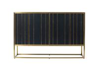 China Gold Stainless Steel Double Doors Metal Console Cabinet Luxury Style for sale