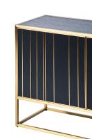 China Gold Stainless Steel Double Doors Metal Console Cabinet Luxury Style for sale