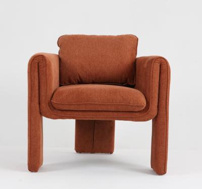 China Living Room Velvet Tri Leg Leisure Chair Upholstered Modern Design for sale