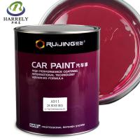 China 2K Rose Red Car Paint Acrylic Glossy Spray Lacquer 2:1:0.3 Mix Ratio for sale
