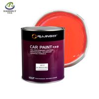 China ISO9001 2K Orange Red Car Paint Bright Glossy Acrylic Spray Auto Refinish 2:1:0.3 Ratio for sale