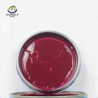 China 1K Refinish Car Paint Rose Red Solid Color Acrylic Spray Paint 1L Mix Ratio 1:1 for sale