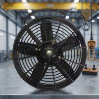 China New Zoomlioon Putzmeister Motor Fan Assembly-suction 5 Leaves Concrete Pump Parts 1 Year Warranty for sale