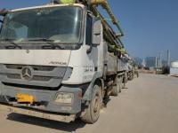 China Zoomlioon 17-Year Used Diesel Power Engine Concrete Pump Truck 49 Meters Green Arm Frame Chassis Negotiable Price Core Motor for sale