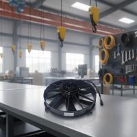 China SanyI  Crane Accessories High Power Air Conditioning Radiator, Condensing Fan, Suction Fan, Electronic Fan, Diameter 33cm for sale