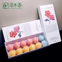 China Rose Oil Essential Bath Bombs 30g×12PCS Infused Oil Bath Bombs For Relaxing Spa for sale