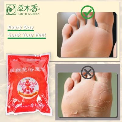 China 100PCS Ayurvedic Saffron Foot Bath Herbs Stress Relief Warm Herbal Foot Soak for sale