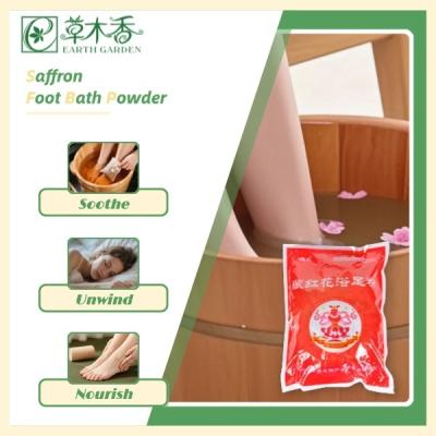 China 5g*100PCS Saffron Foot Bath Powder Healthy Circulation Herbal Foot Detox for sale