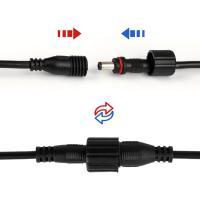 China Waterproof DC Power Extension Cable IP67 Rated 5.5x2.1mm 5.5x2.5mm 3.5x1.35mm for LED Lights for sale