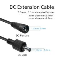 China Waterproof DC Power Extension Cable IP67 Rated 5.5x2.1mm 5.5x2.5mm 3.5x1.35mm for LED Lights for sale