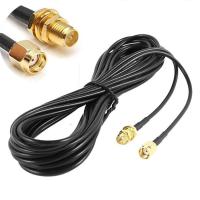 China RG174 Coaxial RP SMA Male to Female Antenna Extension Cable 50 Ohm 0.6dB Loss for WiFi Router Security Camera for sale