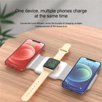 China Magnetic 3-in-1 Foldable Wireless Charger with 15W Fast Charging for iPhone 12-15 Series for sale