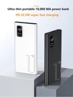 China Ultra Slim 10000mAh Power Bank with 22.5W PD QC3.0 Fast Charging and LED Display for iPhone 15 for sale