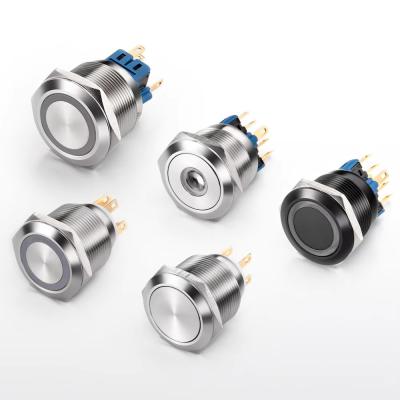 China 12mm to 40mm Push Button Switch with IP65 Waterproof Rating and 2 Million Cycle Life - Latching or Momentary Operation for sale
