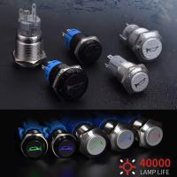 China 12mm to 40mm Push Button Switch with IP65 Waterproof Rating and 2 Million Cycle Life - Latching or Momentary Operation for sale