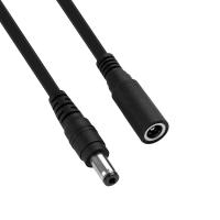 China 12V DC Power Extension Cable 1m-20m with 5.5x2.1mm Barrel Jack for CCTV Camera and LED Lighting for sale