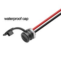 China IP67 IP68 Waterproof USB Type-C Female Socket to 2-Pin PH 2.0 XH 2.54 Connector Cable 10cm 3A Charging for sale