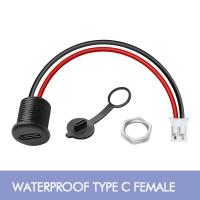 China IP67 IP68 Waterproof USB Type-C Female Socket to 2-Pin PH 2.0 XH 2.54 Connector Cable 10cm 3A Charging for sale