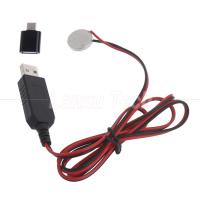 China USB 5V to 3V Battery Eliminator Cable for CR2032 Replacement - 1M Length with 3V/1A Output for sale