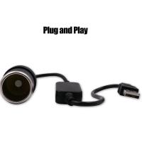 China USB A Male to 12V Car Cigarette Lighter Socket Female Power Converter Cable 0.3m 12V 1A Output for sale